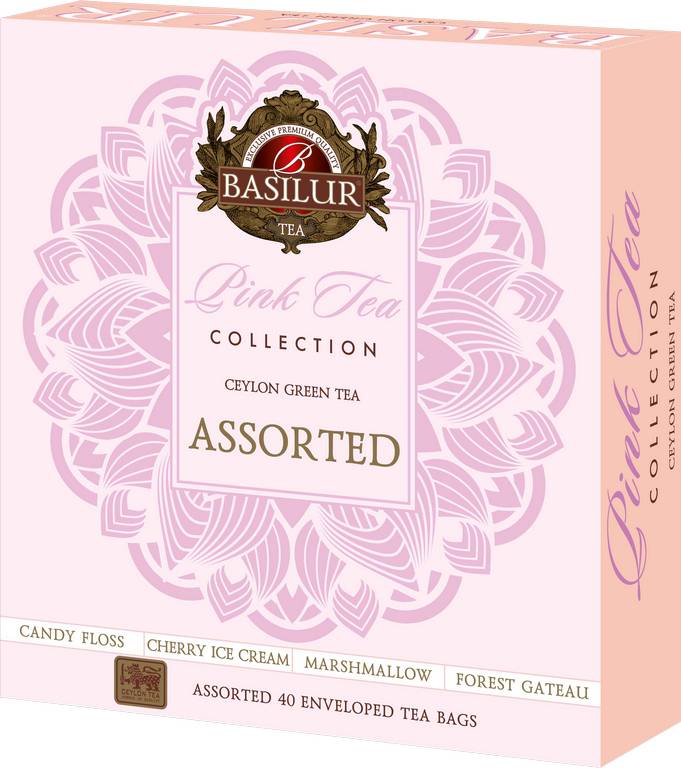 BASILUR Gift Pink Tea Assorted Papierverpackung 40E | MIX-TEE